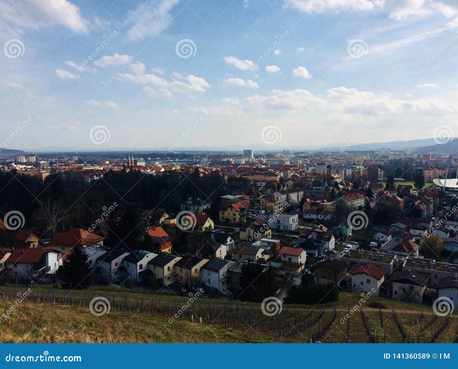 Maribor skyline stock image. Image of view, skyline - 141360589