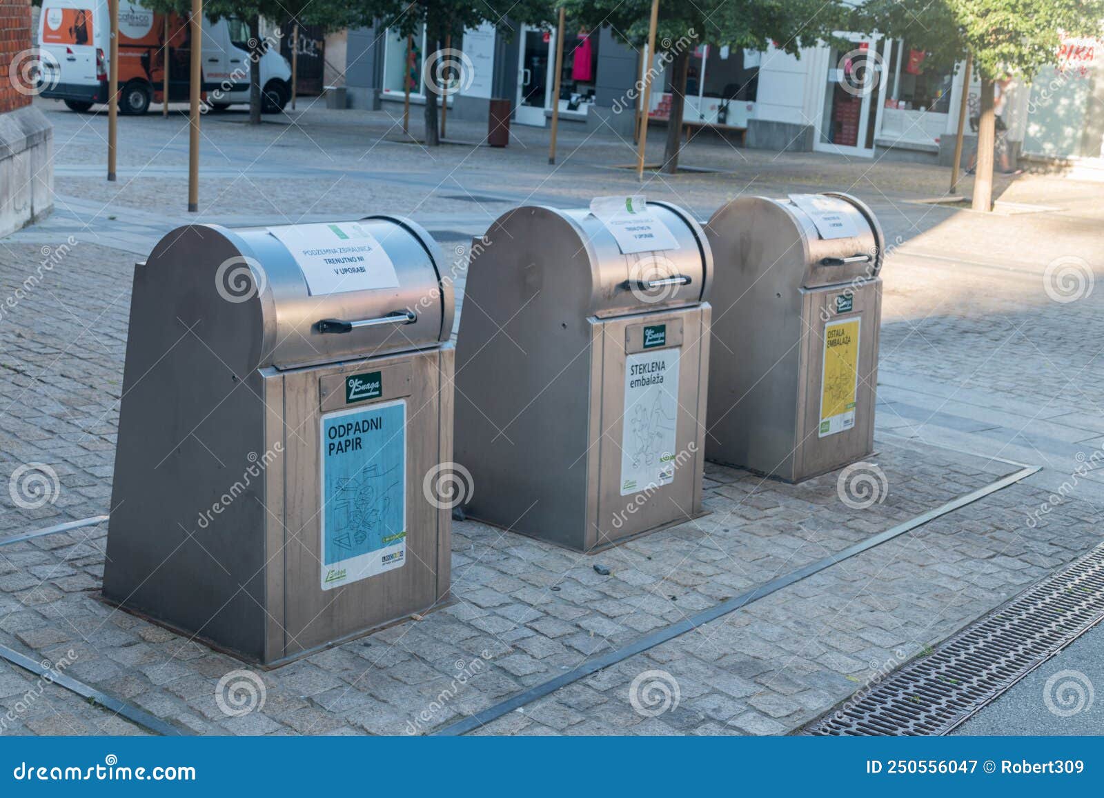 Waste Bins for Selective Waste Collection Editorial Photography - Image ...