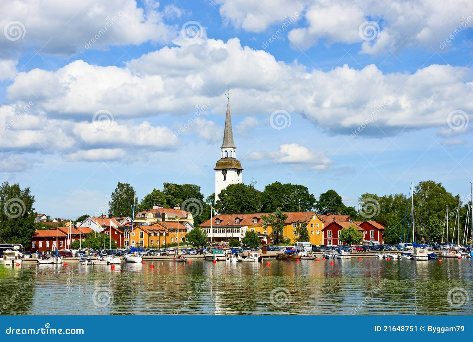 Mariefred, Sweden stock image. Image of water, boat, blue - 21648751