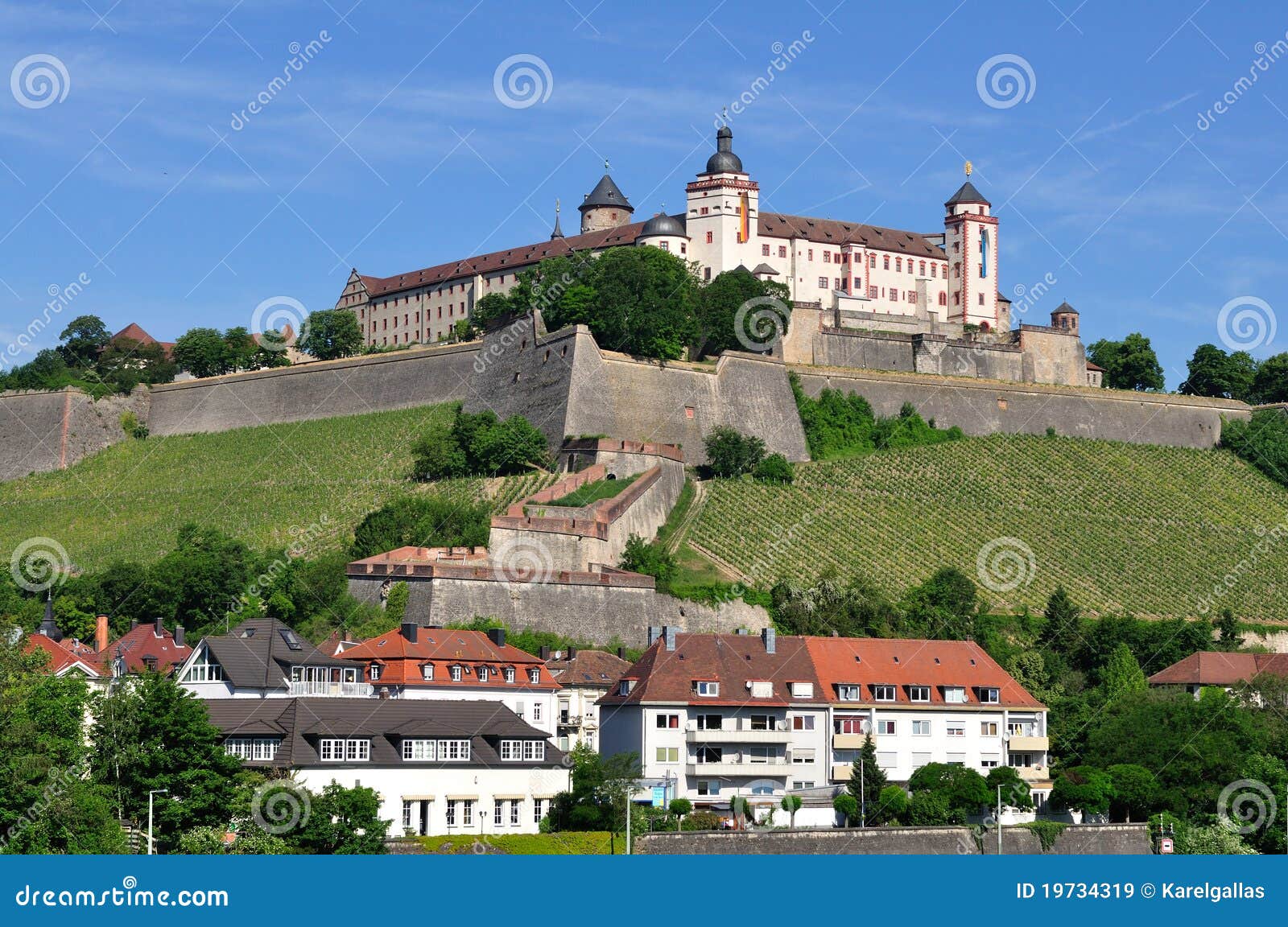 Marienberg fortress stock image. Image of cloud, germany - 19734319