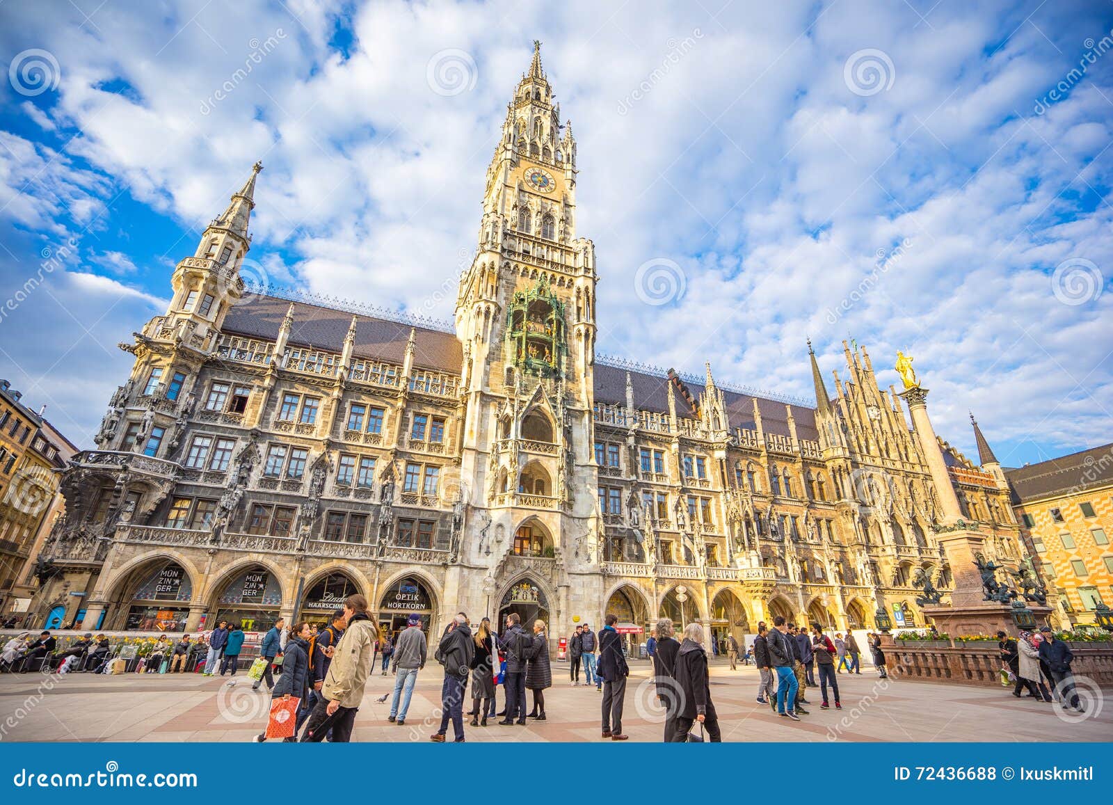 The Marienplatz in the City Centre of Munich, Germany Editorial Stock ...