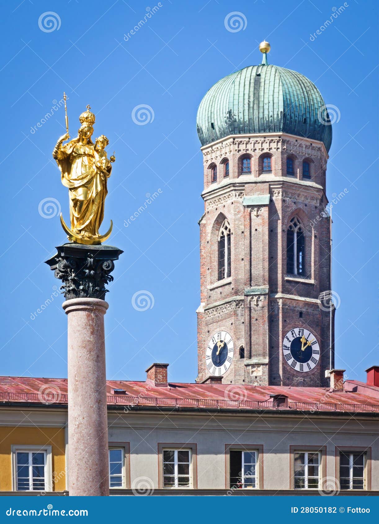 Marienplatz - munich stock photo. Image of landmark, sculpture - 28050182