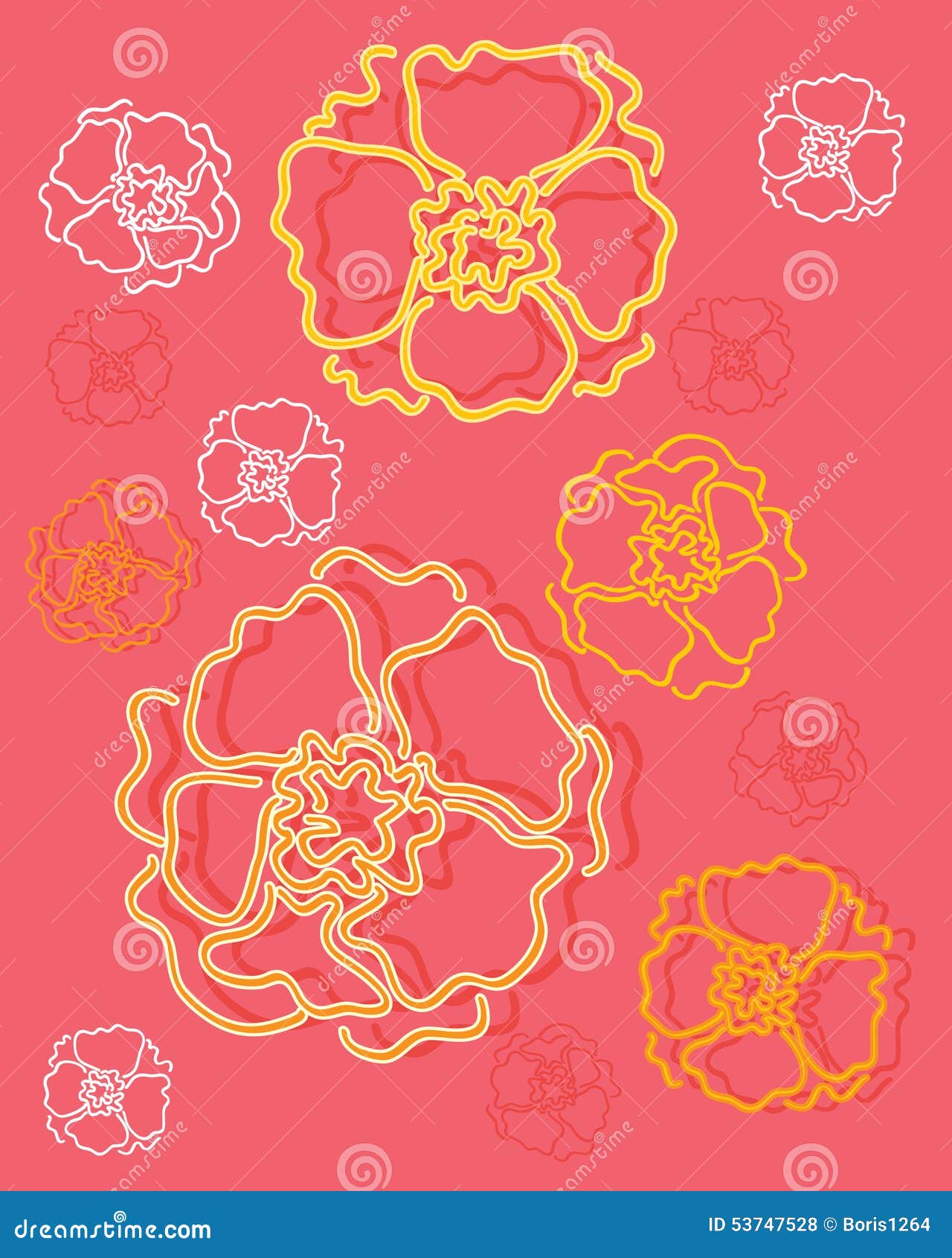 Marigold design stock vector. Illustration of decoration - 53747528