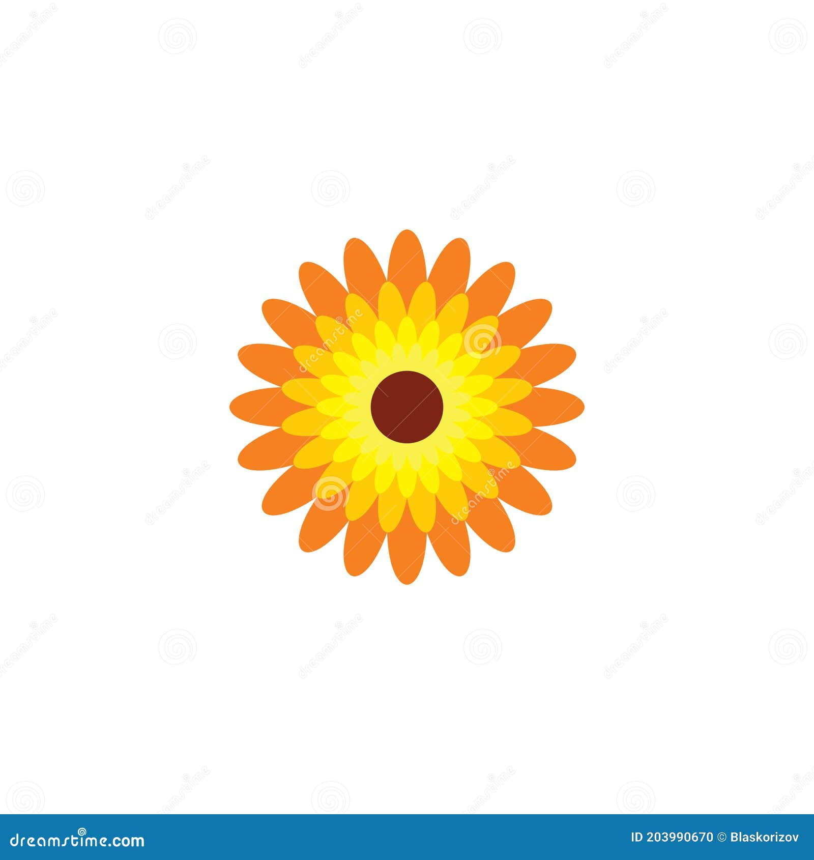 Marigold Flower Logo Icon Vector Design Stock Vector - Illustration of ...