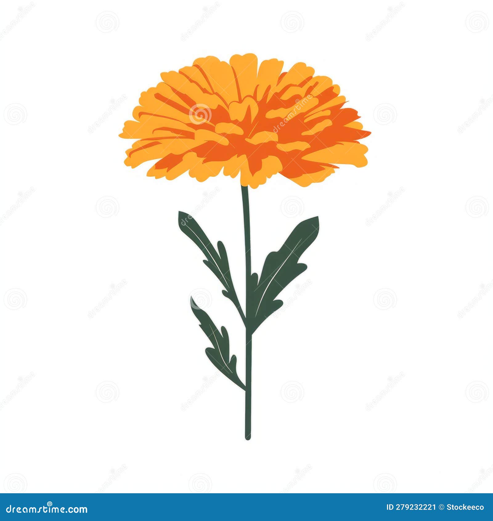 Marigold Silhouette Vector Flat Simple Identification Symbol Royalty ...