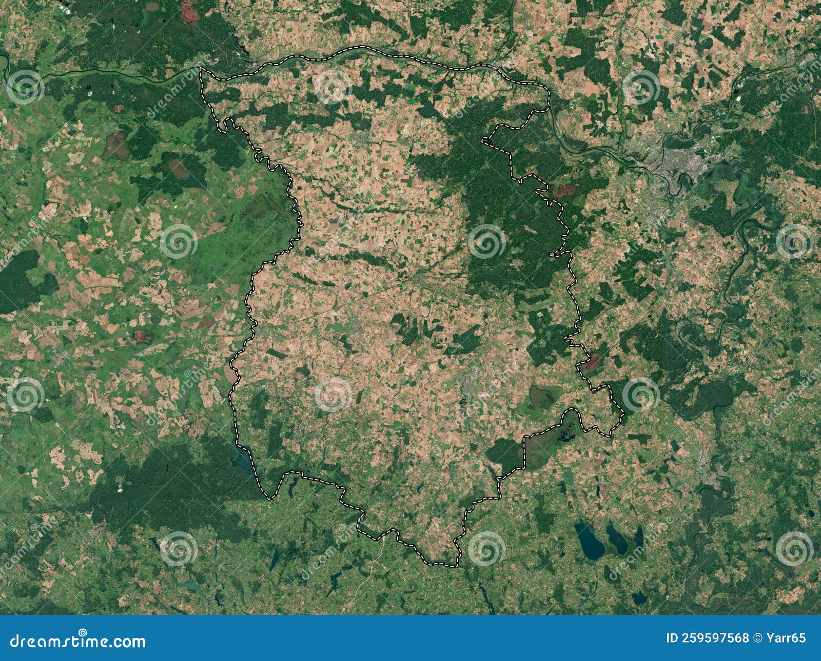 Marijampoles, Lithuania. Low-res Satellite. No Legend Stock ...