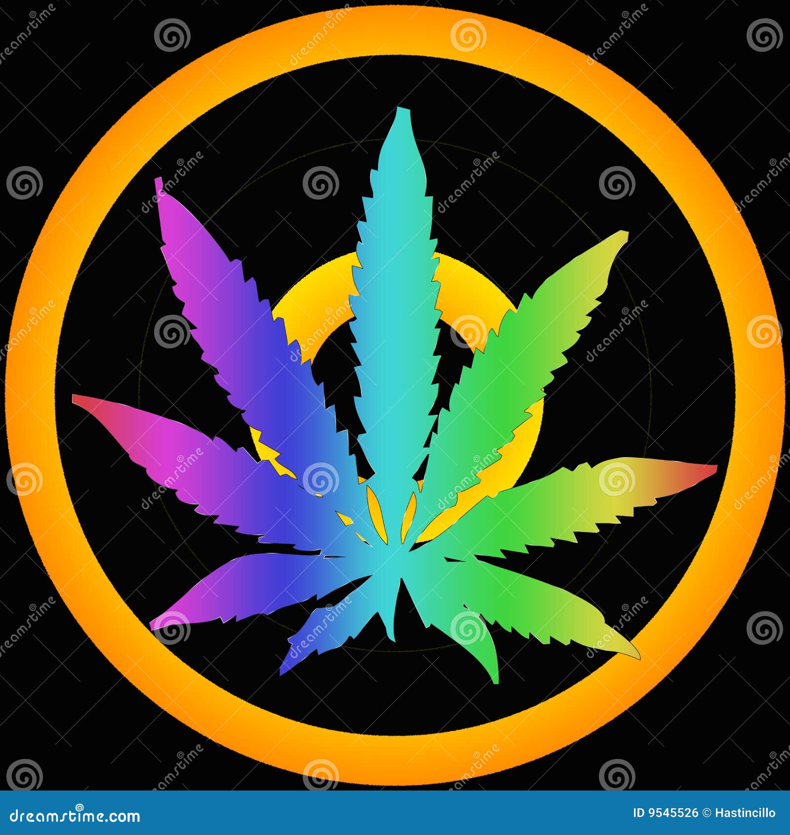 Marijuana stock illustration. Illustration of canvas, acorn - 9545526