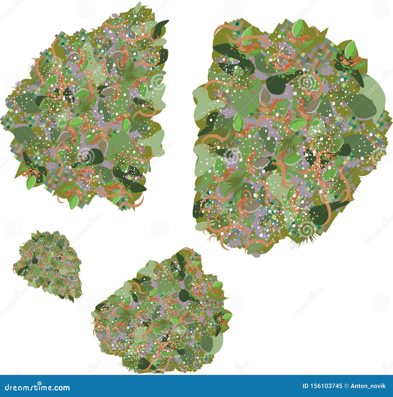 Marijuana Buds Illustration Stock Vector - Illustration of cannabinoids ...