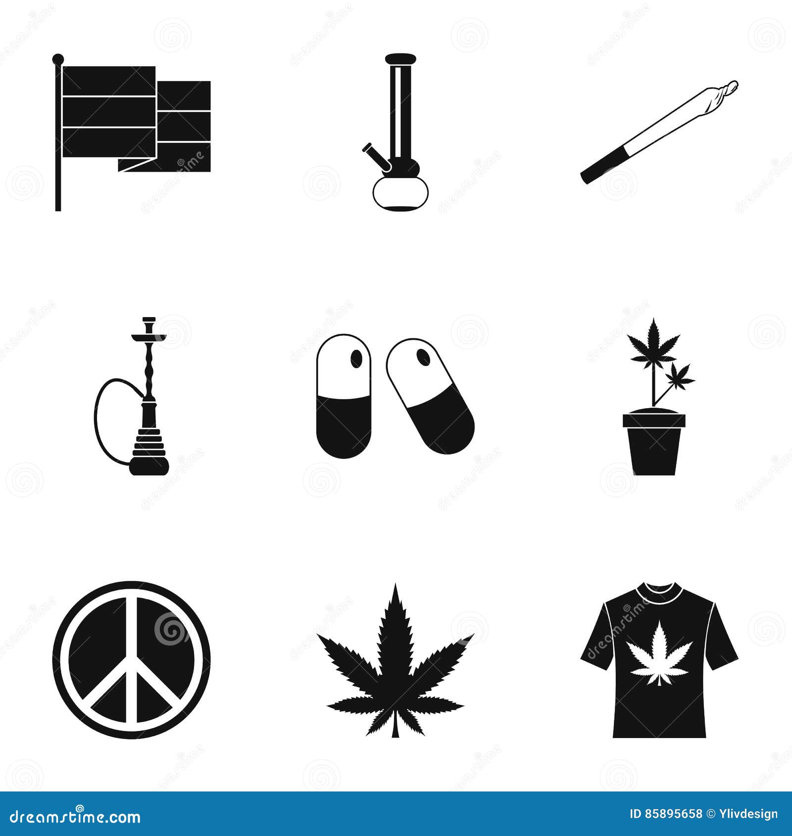 Marijuana Icons Cbd. Cannabinoid Logo. Marijuana Leaf Oil. Hemp Oil ...