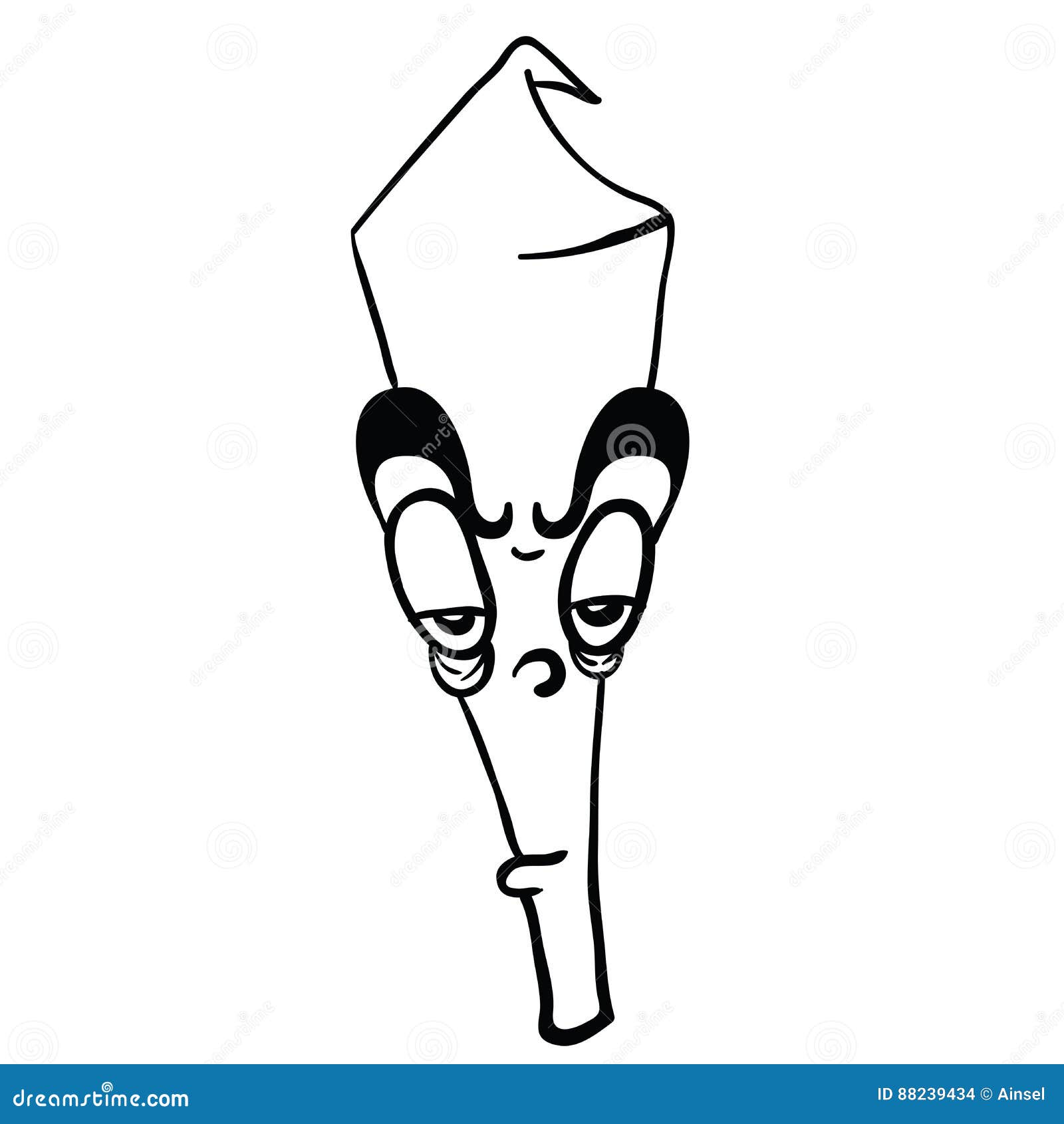 Marijuana joint cartoon stock illustration. Illustration of pencil ...