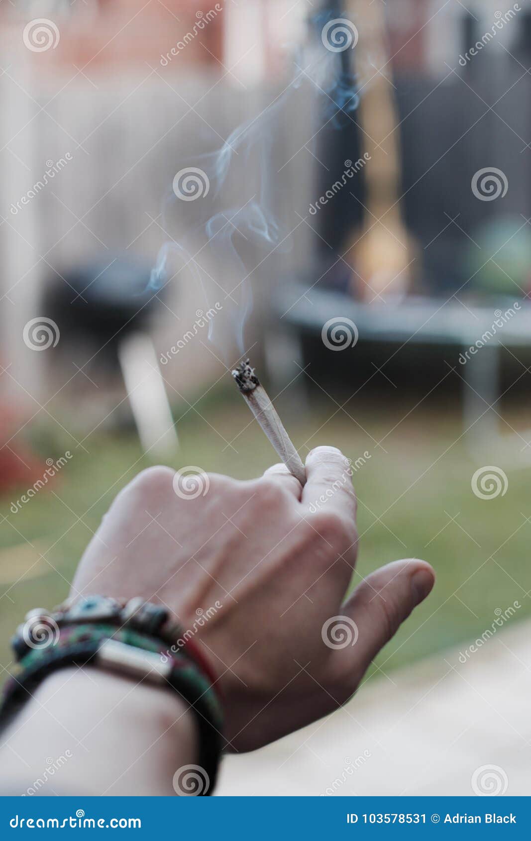 Marijuana joint in hand stock image. Image of marijuana - 103578531