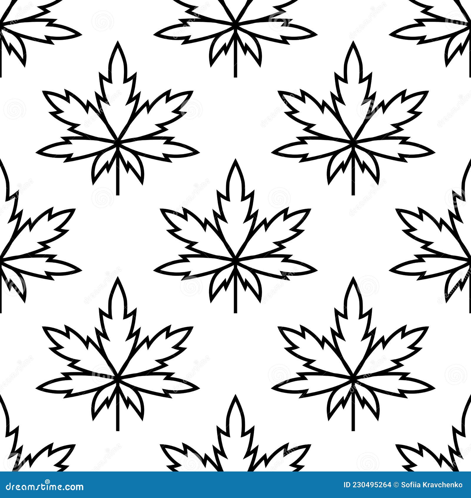 Marijuana Leafs or Cannabis Leafs Seamless Pattern Stock Vector ...