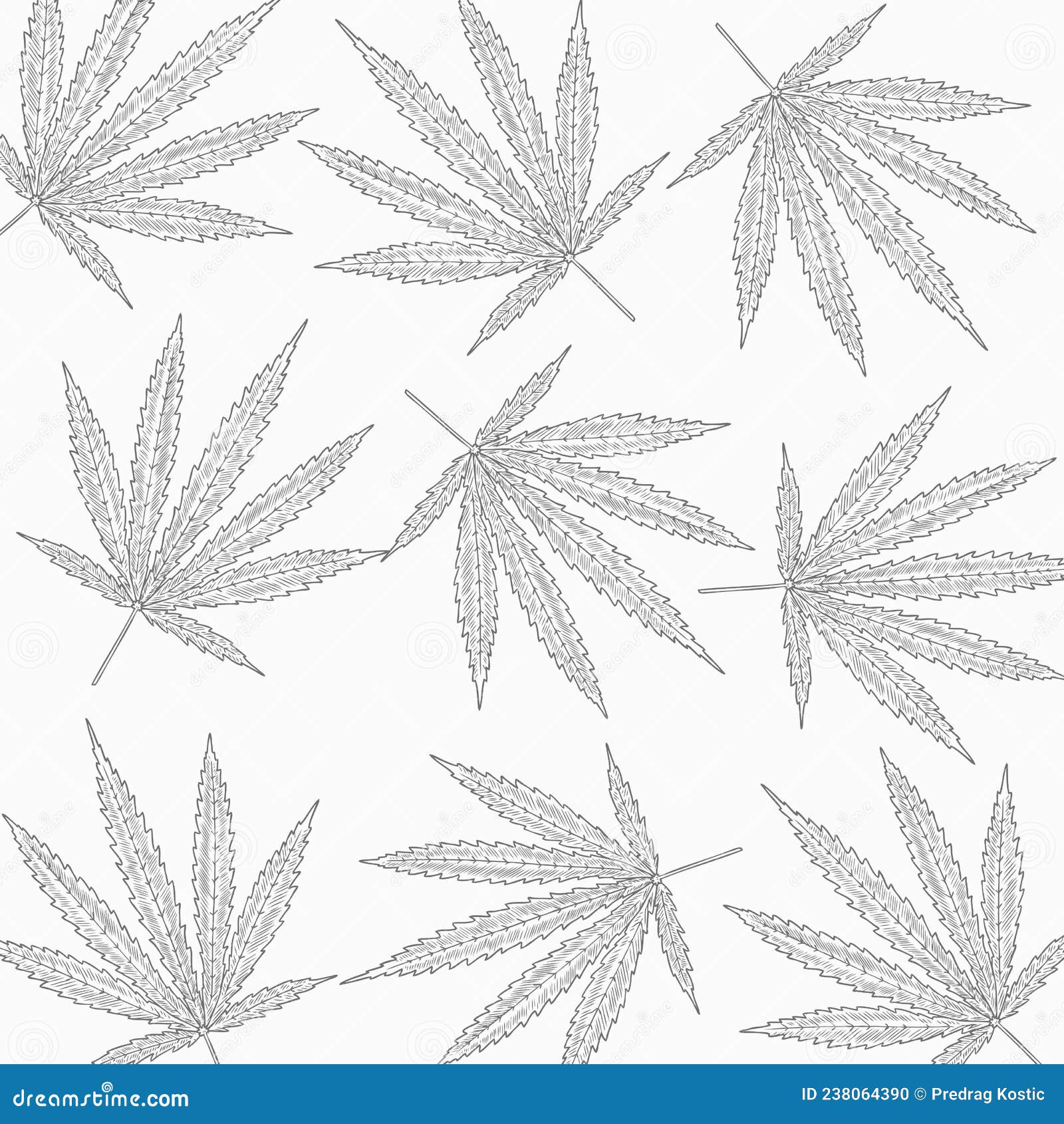 Marijuana Leaves Background Stock Illustration - Illustration of line ...