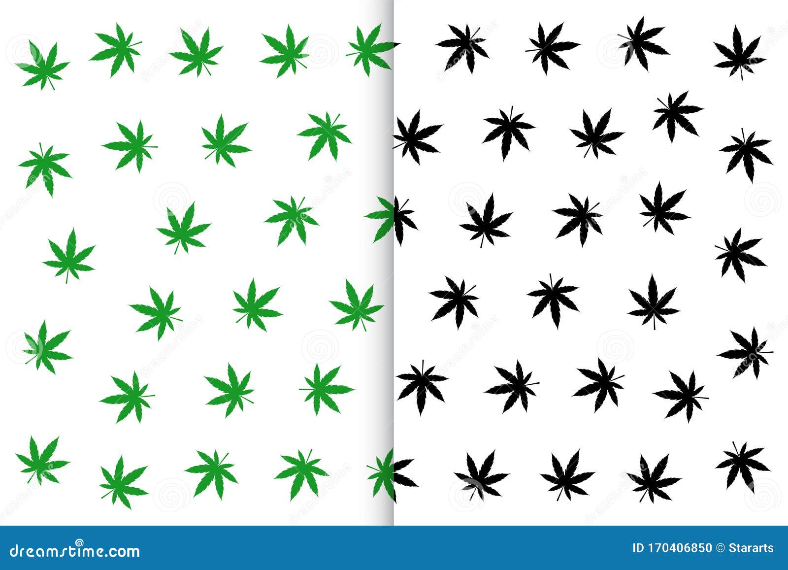 Marijuana Pattern Background with Cannabis Leaves Vector Stock Vector ...