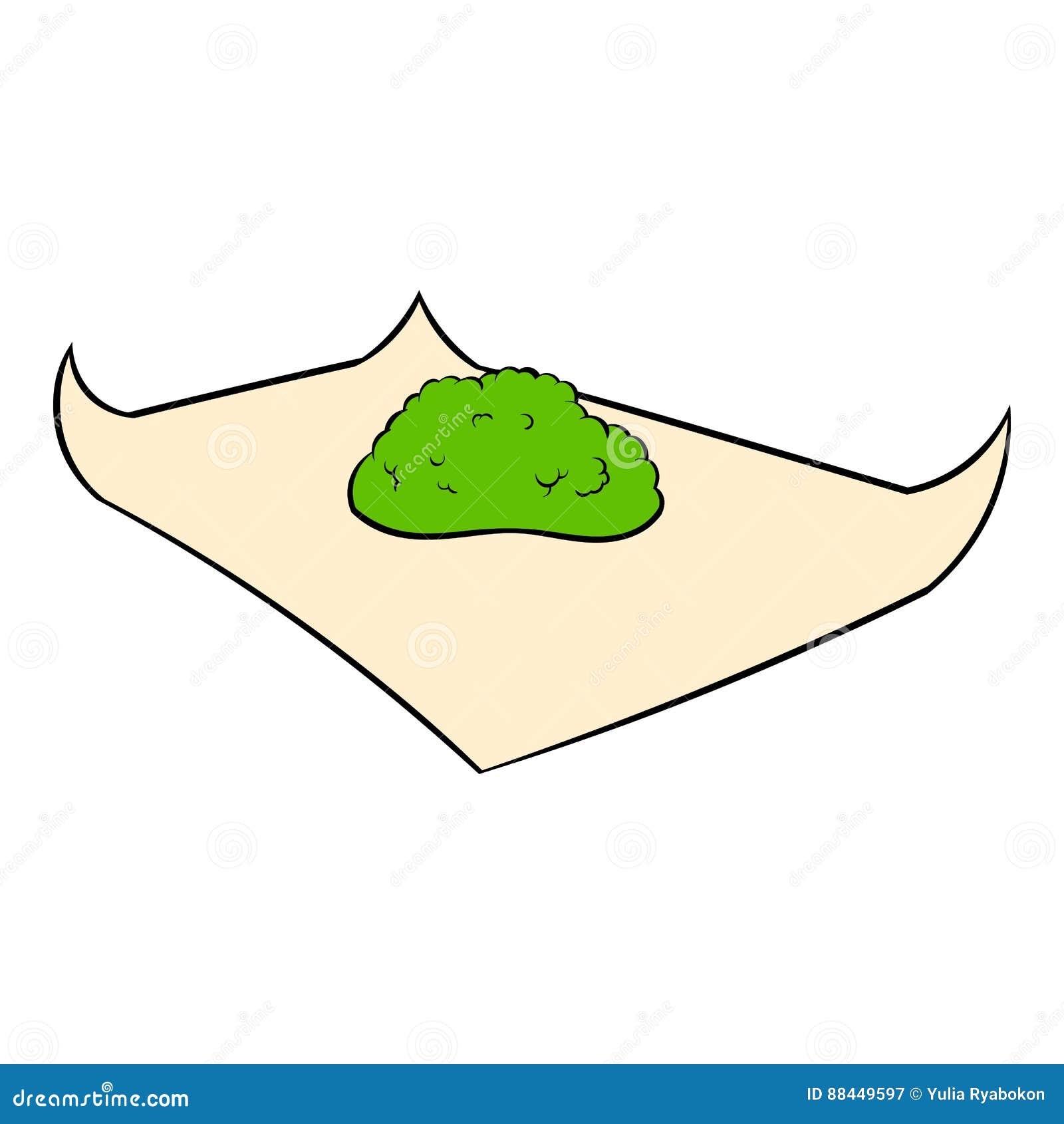 Marijuana on Rolling Paper Icon Cartoon Stock Vector - Illustration of ...