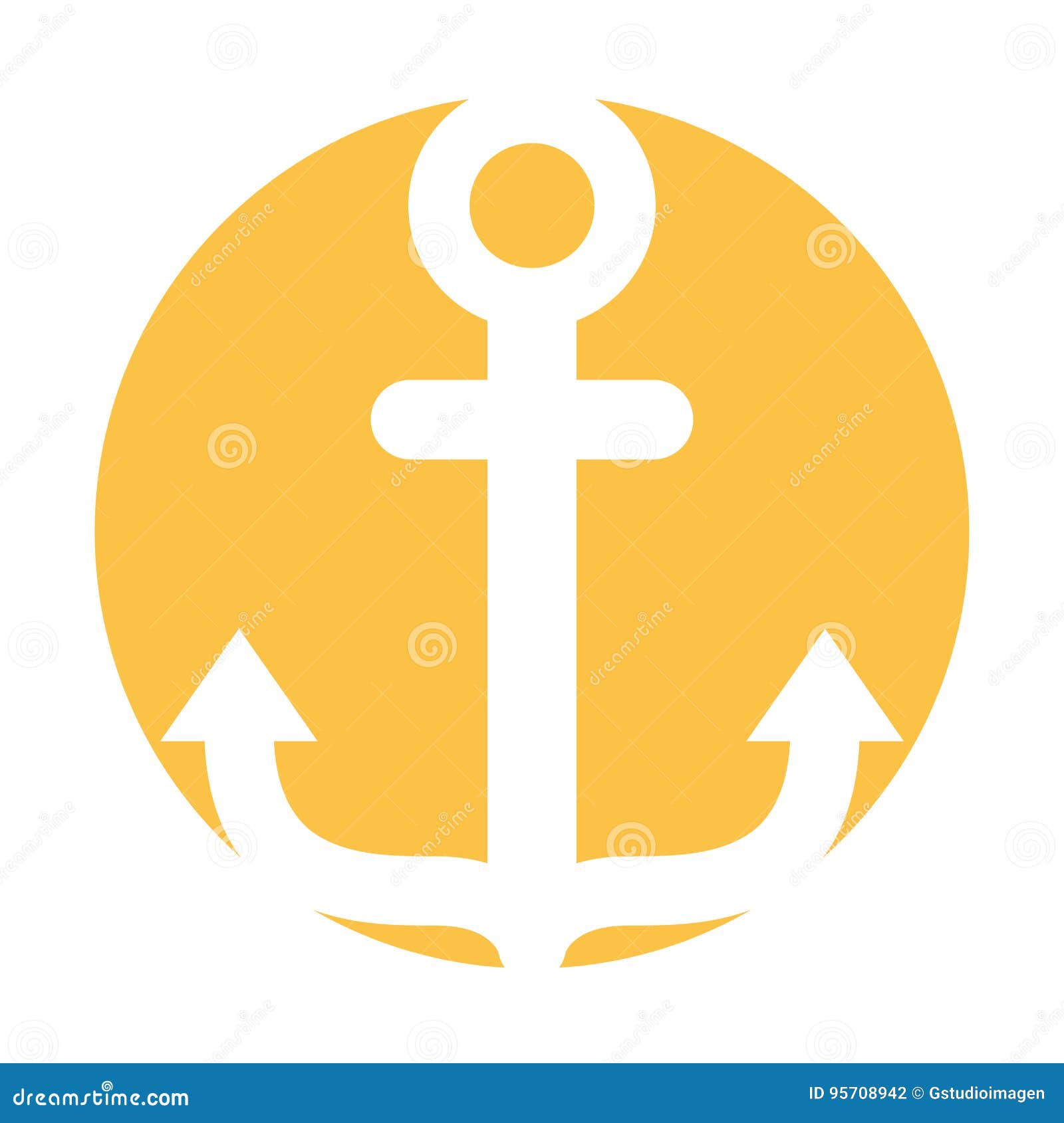 Marin- Ankare Isolerad Symbol Vektor Illustrationer - Illustration av ...