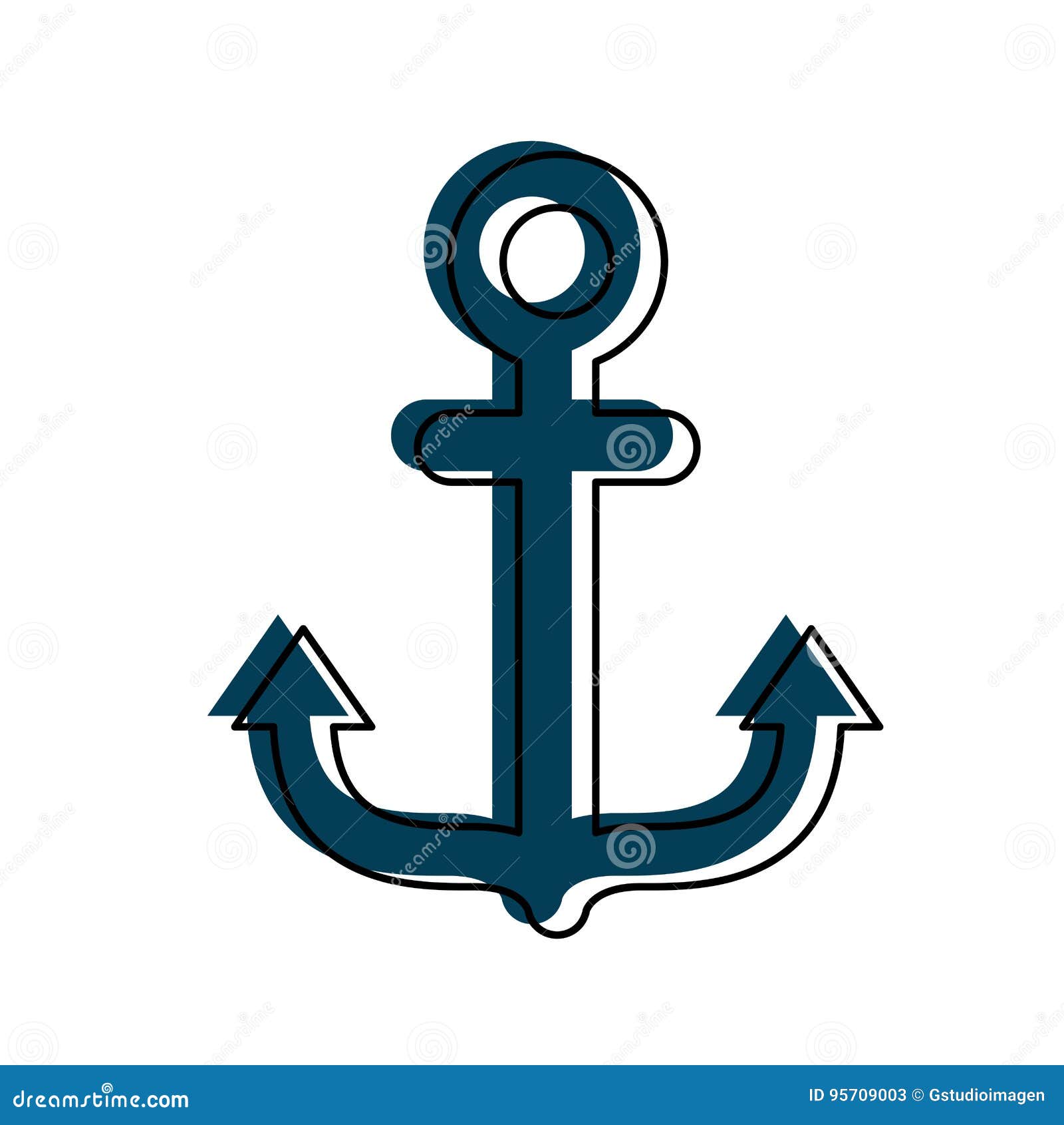 Marin- Ankare Isolerad Symbol Vektor Illustrationer - Illustration av ...