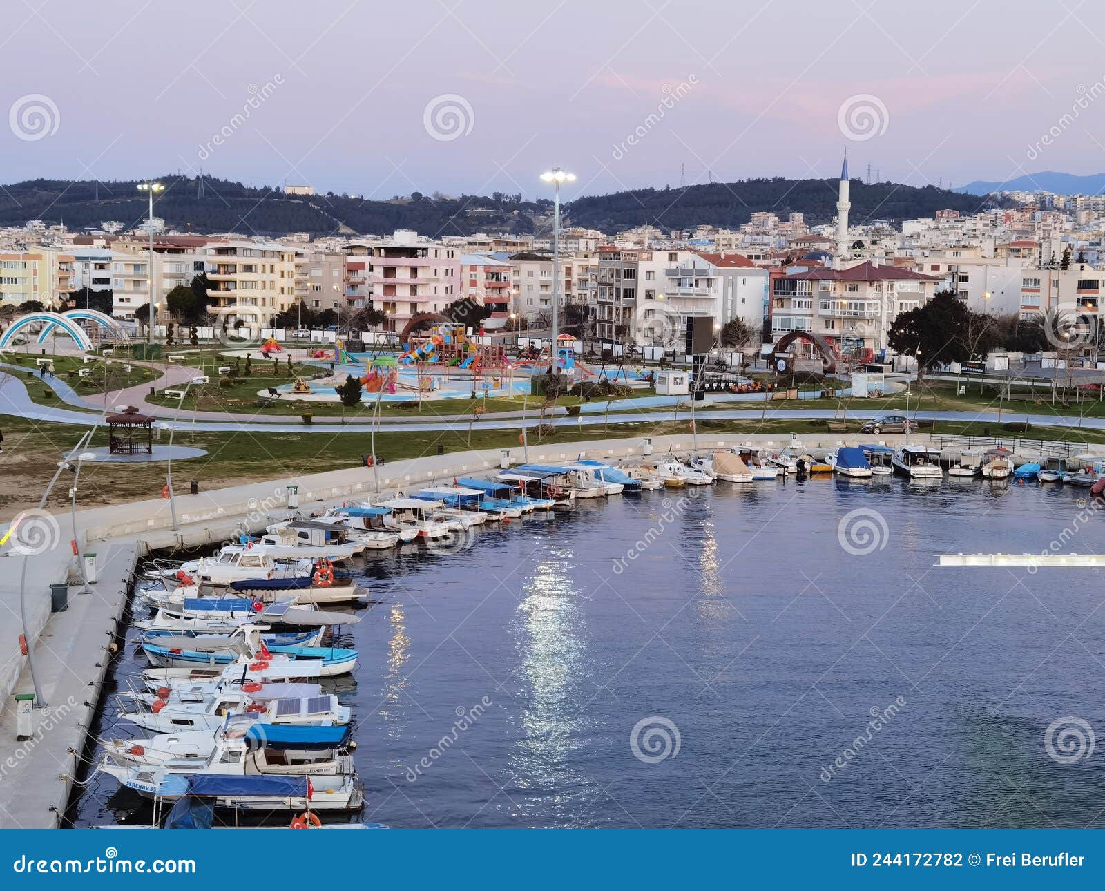 Marina of Aliaga Izmir with City View Editorial Photography - Image of ...