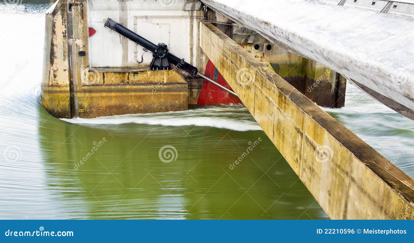 Marina Barrage Floodgate Open during Heavy Rains I Stock Photo - Image ...