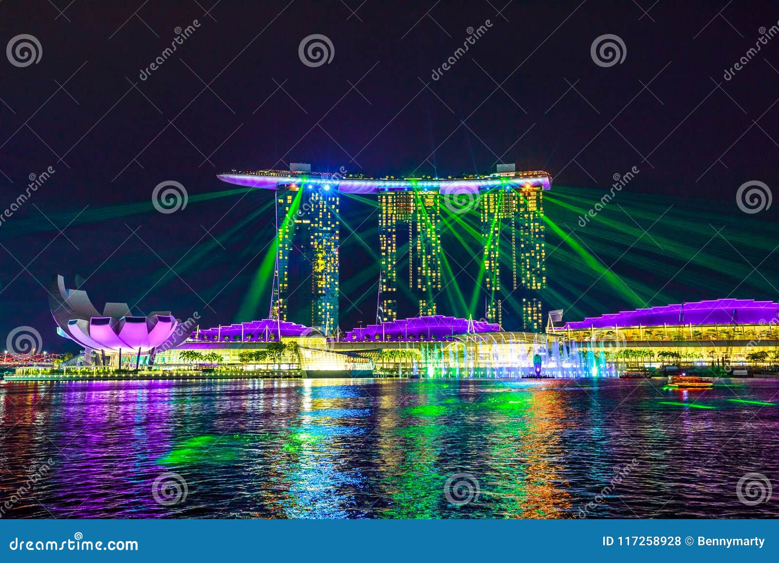 Marina Bay Sands Laser Show Foto de Stock Editorial - Imagem de popular ...