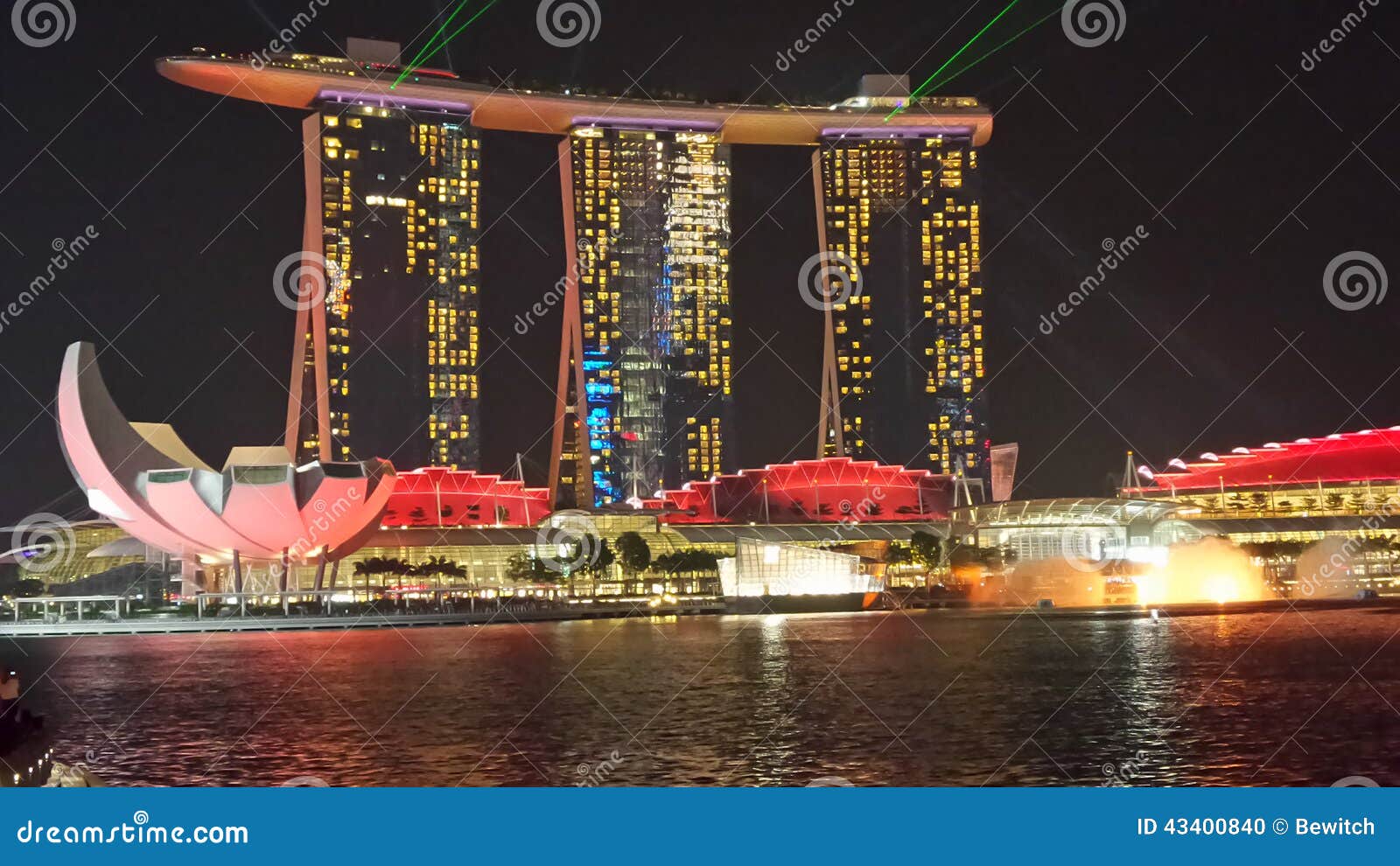 Marina Bay Sands at Night stock photo. Image of restaurant - 43400840