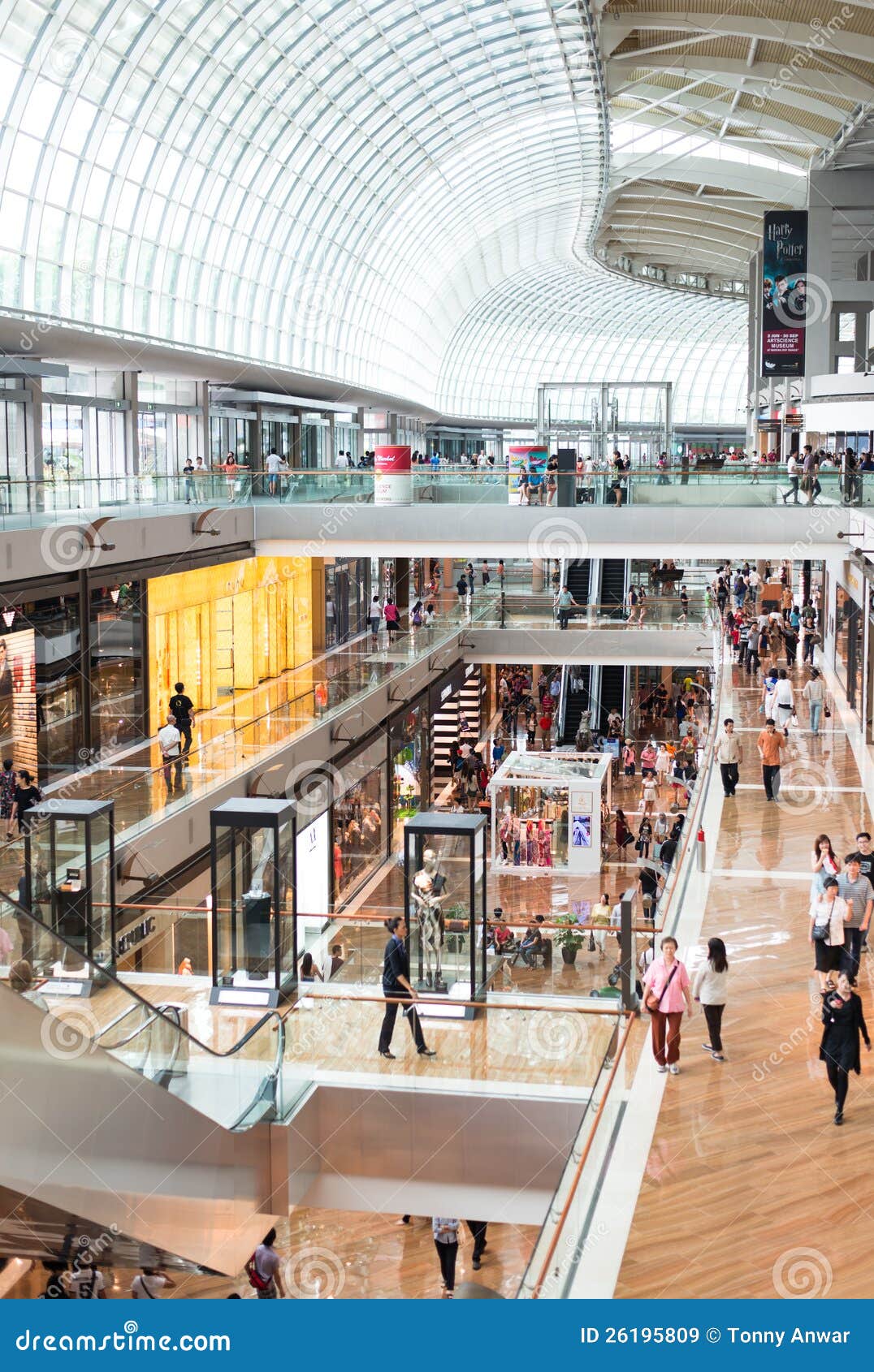 Marina Bay Sands Shopping Mall Editorial Stock Image - Image of sales ...