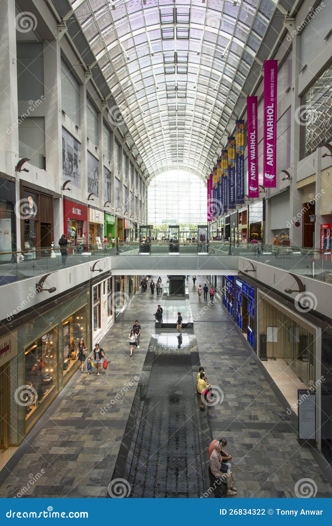 Marina Bay Sands Shopping Mall Editorial Photography - Image of centre ...