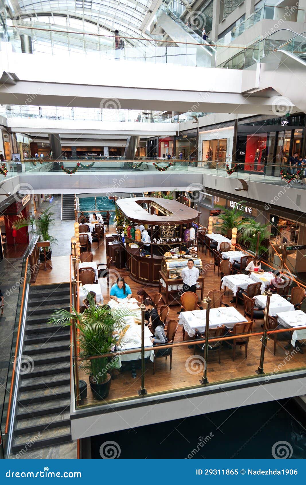 Marina Bay Sands Shopping Mall Editorial Image - Image of marina, large ...
