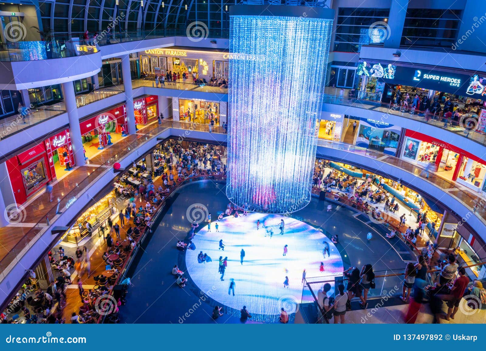 Marina Bay Sands Shopping Mall Interior Architecture. Editorial ... Marina Bay Sands Shopping Mall Interior Architecture. Editorial ...