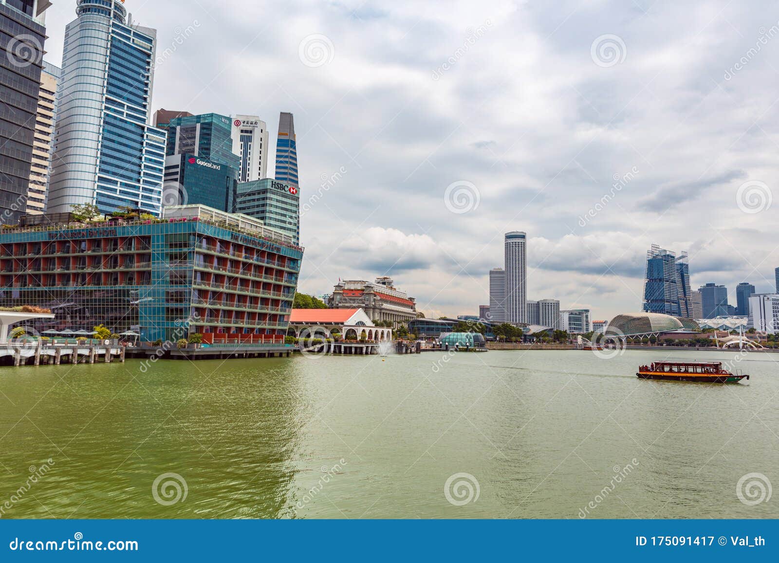 Marina Bay view editorial photography. Image of harbor - 175091417