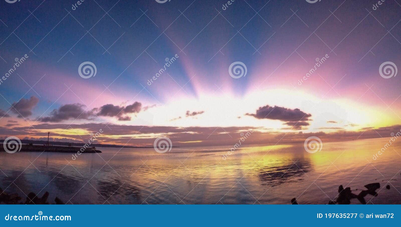 Marina beach. Pulau wanci stock image. Image of wave - 197635277
