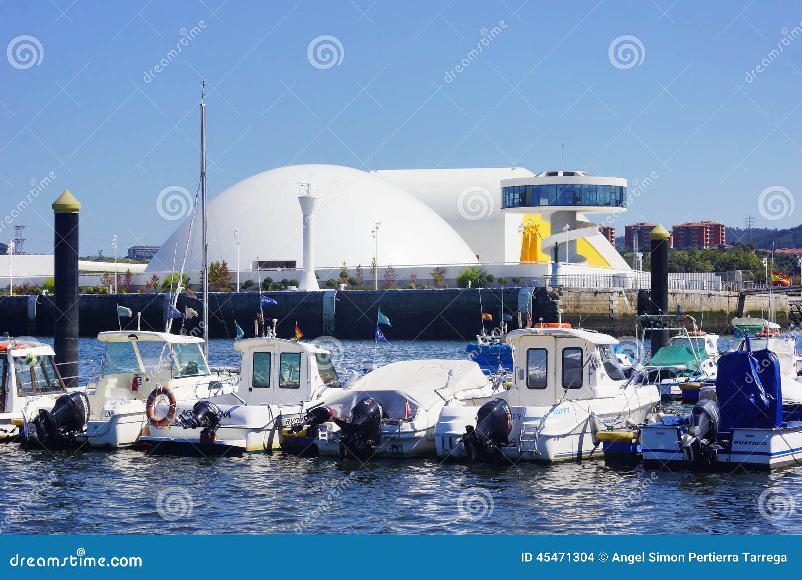 Marina with building editorial stock image. Image of bluesky - 45471304