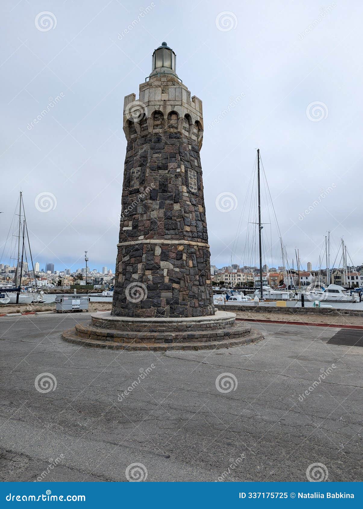 Marina District Lighthouse in San Francisco Stock Image - Image of ...
