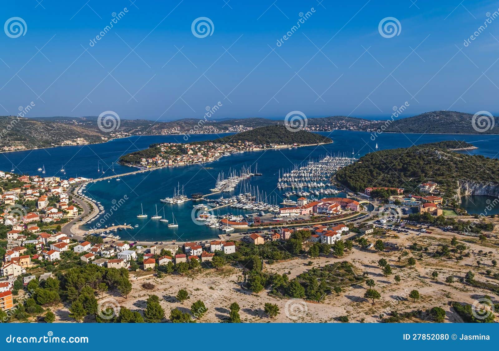 Marina Frapa aerial stock photo. Image of croatia, coast - 27852080
