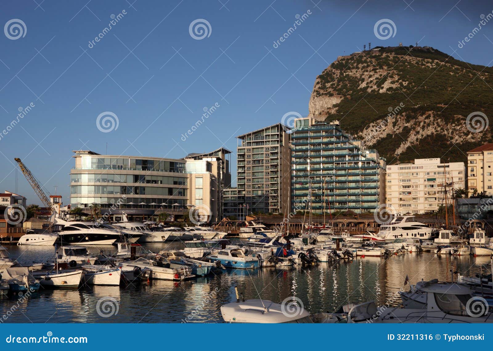 Marina in Gibraltar editorial photo. Image of modern - 32211316
