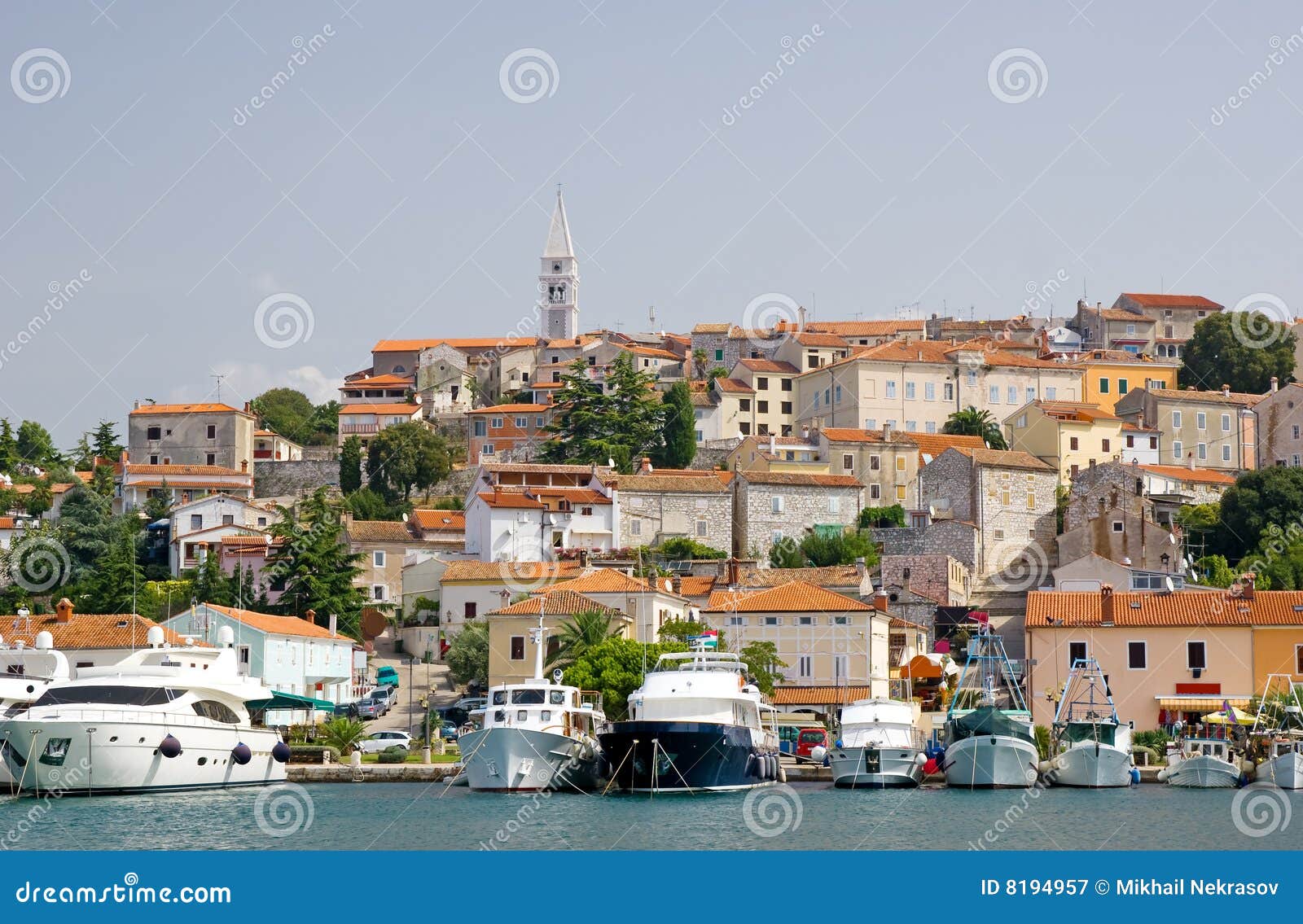 Marina and Historical Center of Vrsar Stock Image - Image of culture ...
