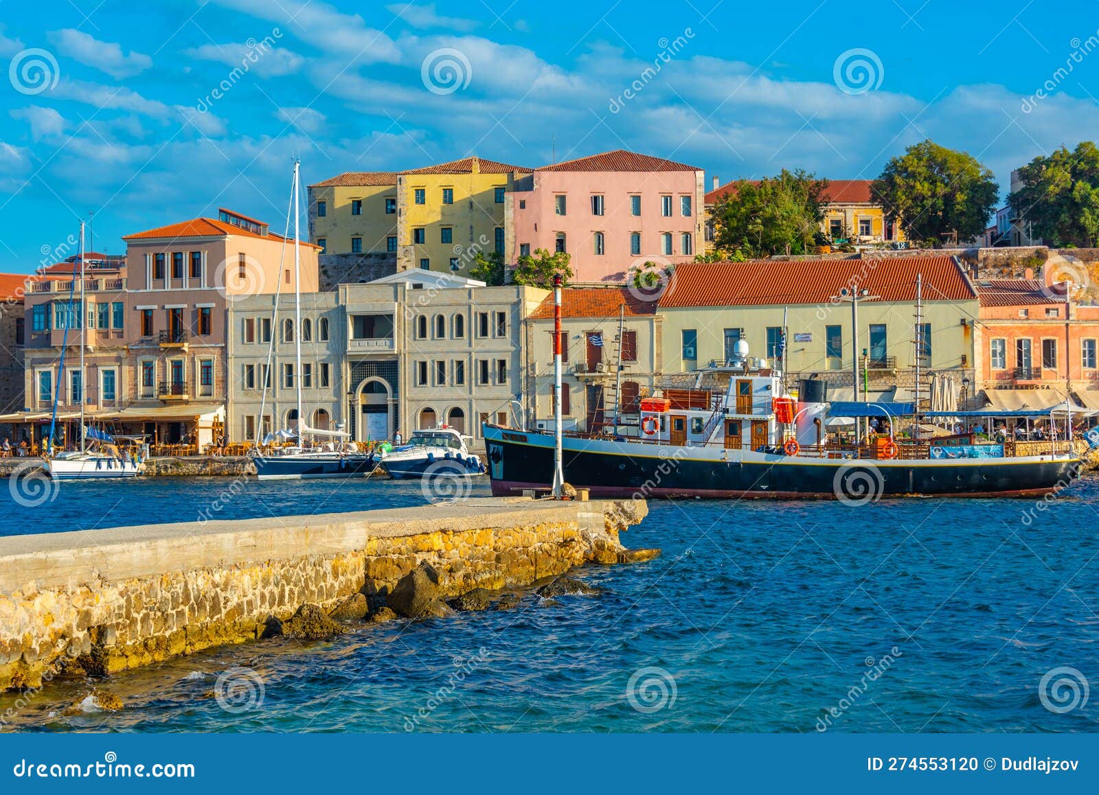 Marina at the Old Town of Chania, Crete Editorial Image - Image of ...