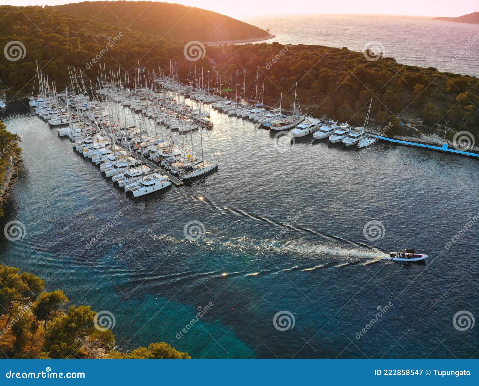 Marina in Palmizana, Pakleni Islands, Croatia Stock Image - Image of ...