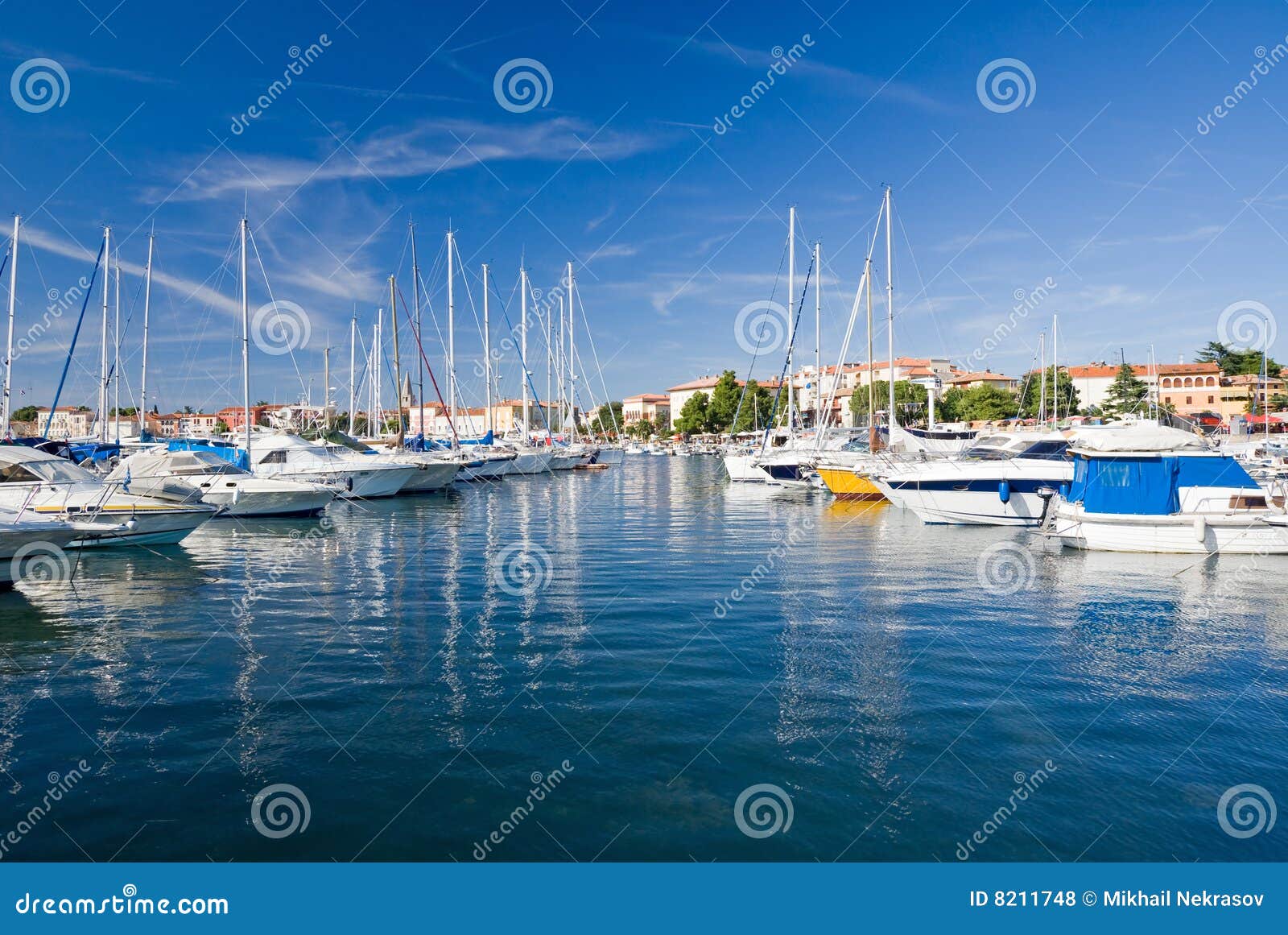 Marina of Porec stock photo. Image of nautical, activity - 8211748