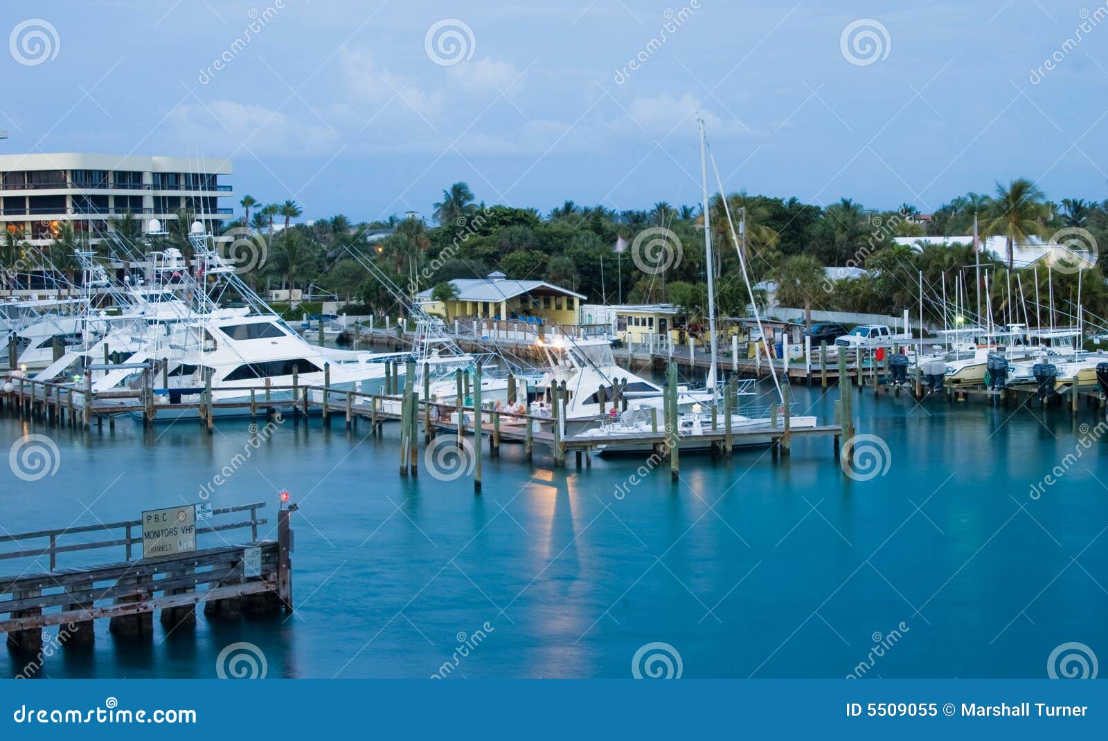 Marina at Sunset in Jupiter Stock Image - Image of vacation, harbor ...