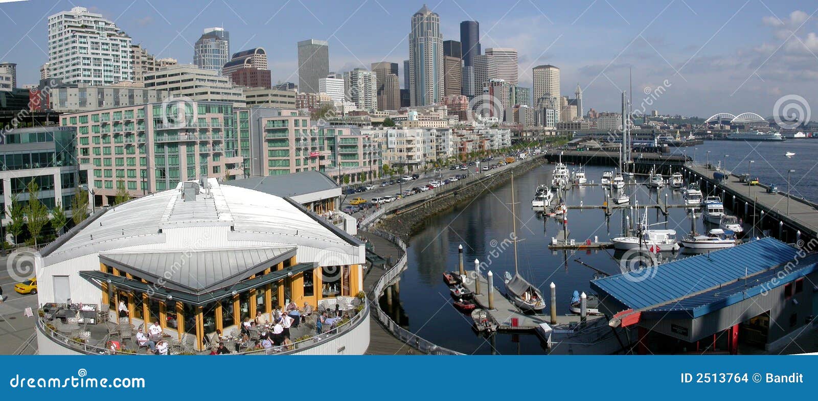 Marina view in seattle stock photo. Image of boats, ocean - 2513764