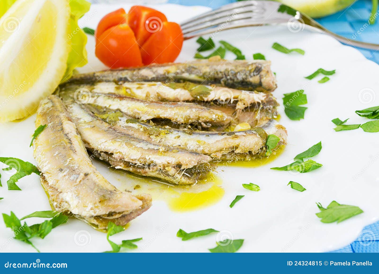 Marinated anchovies stock image. Image of recipes, fillet - 24324815