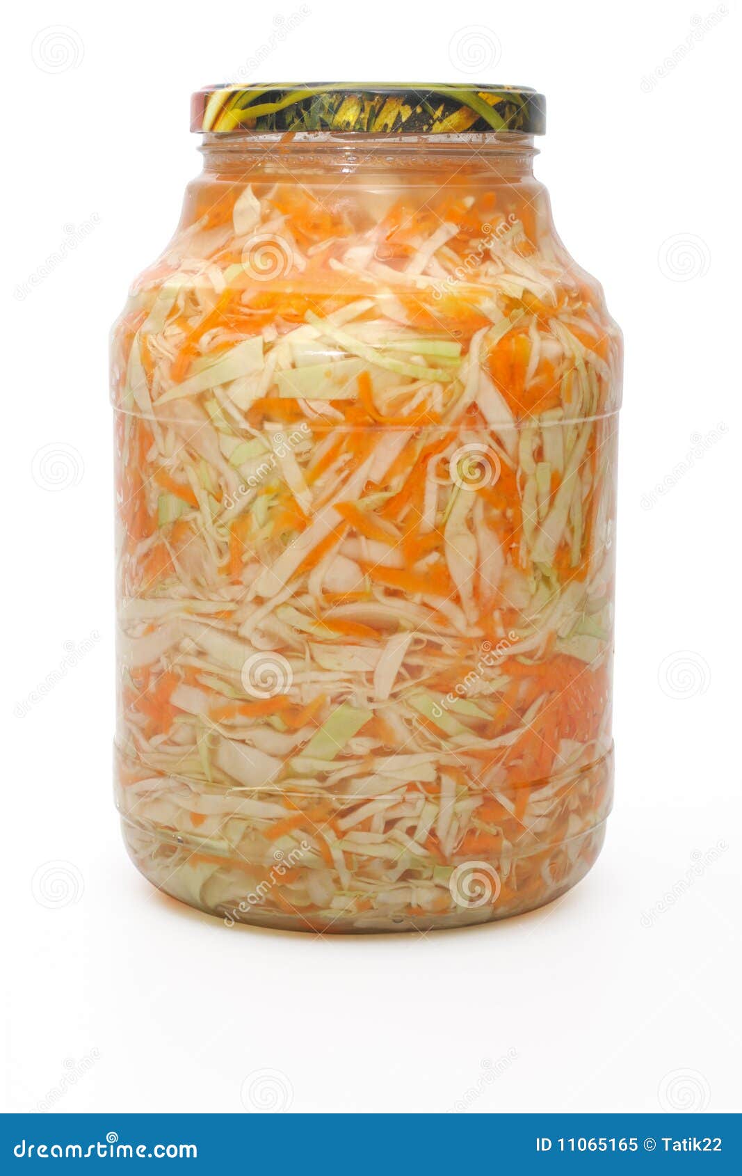 Marinated Cabbage .Object Over White. Stock Image - Image of pickled ...