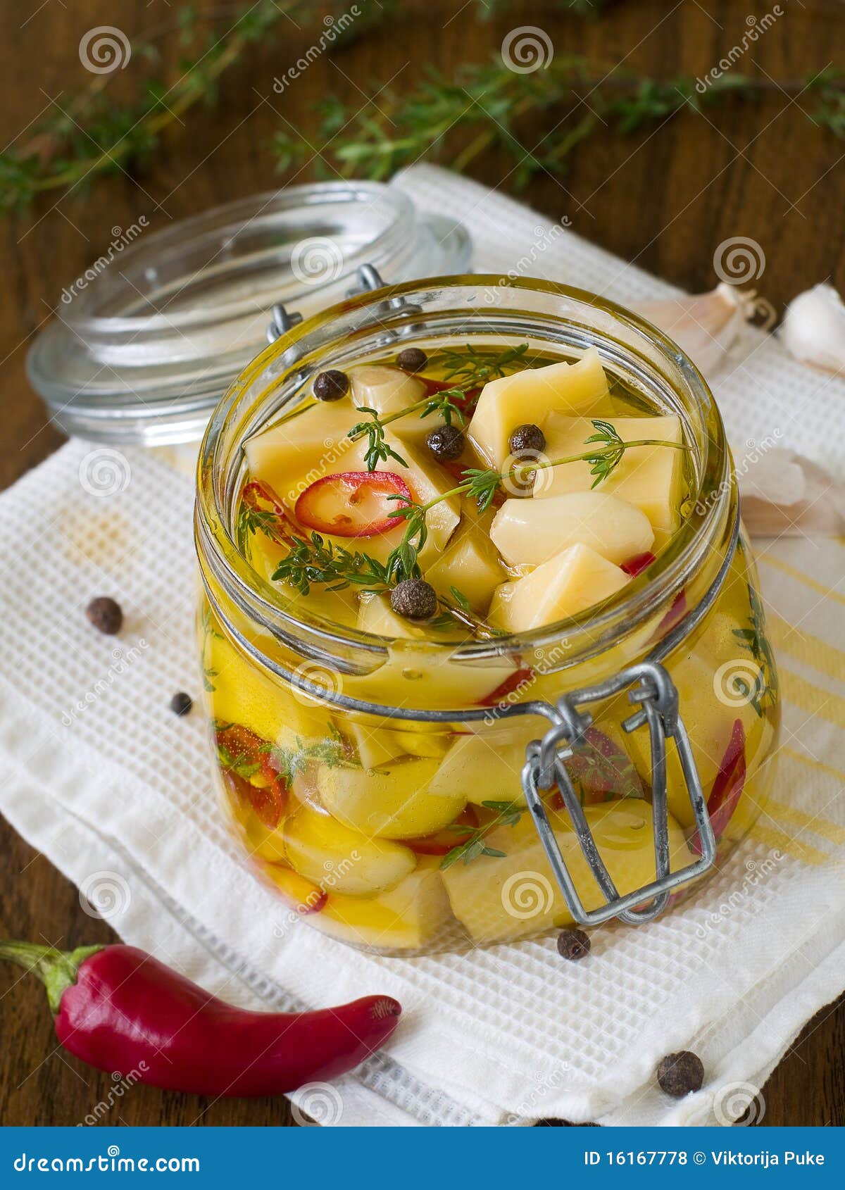 Marinated cheese stock photo. Image of chilli, color - 16167778