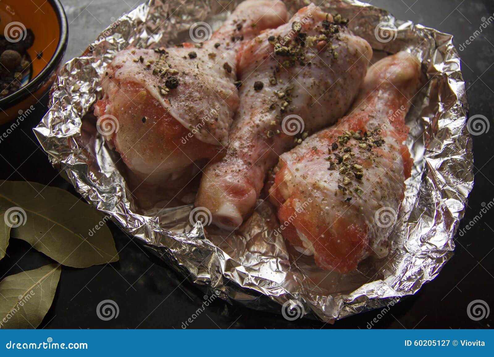 Marinated chicken legs stock image. Image of closeup - 60205127