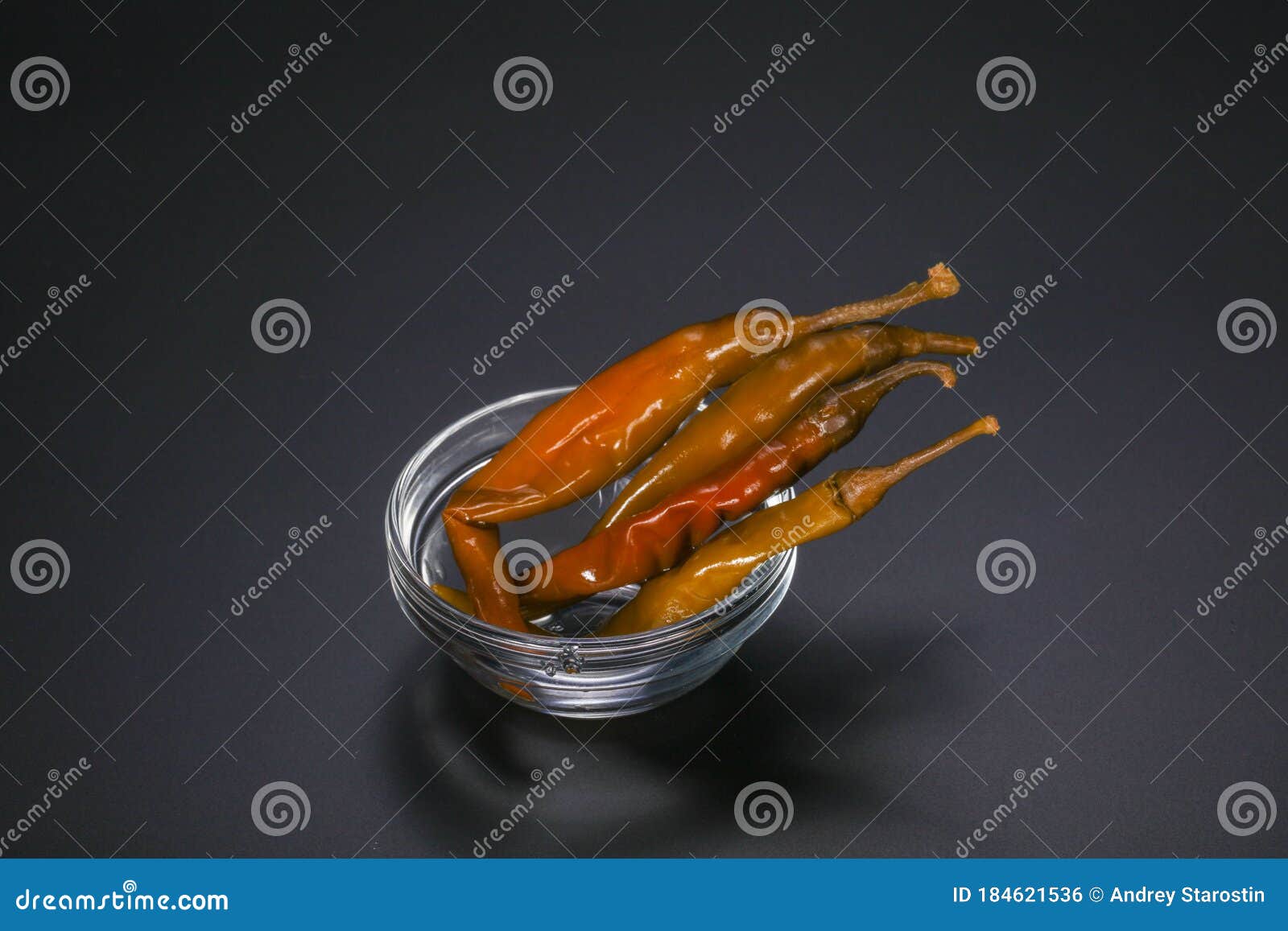 Marinated Chilli Pepper in the Bowl Stock Photo - Image of spice ...