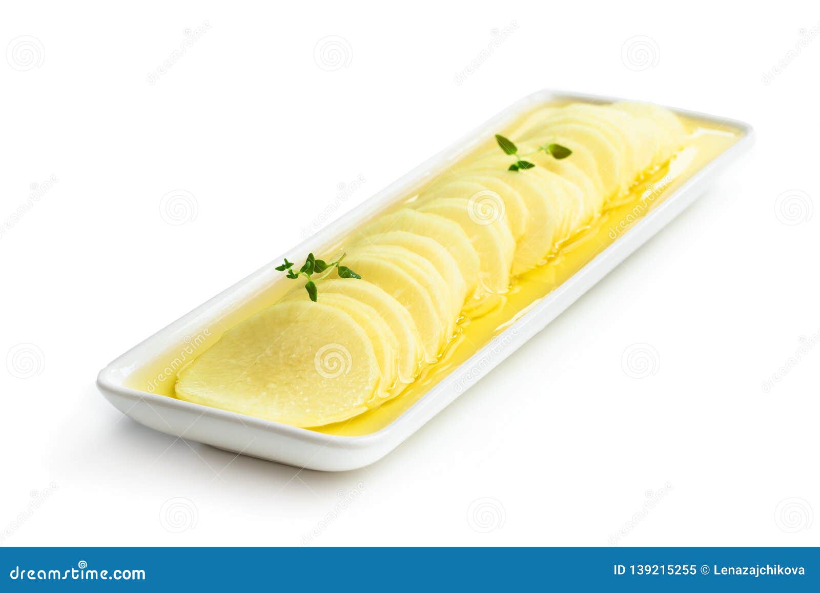 Marinated Daikon Isolated on White Stock Image - Image of cuisine, diet ...