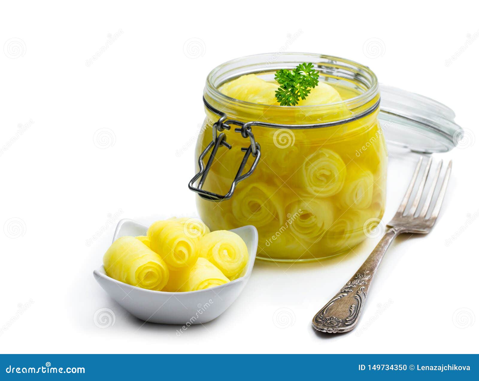 Marinated Daikon Isolated on White Stock Photo - Image of green, meal ...