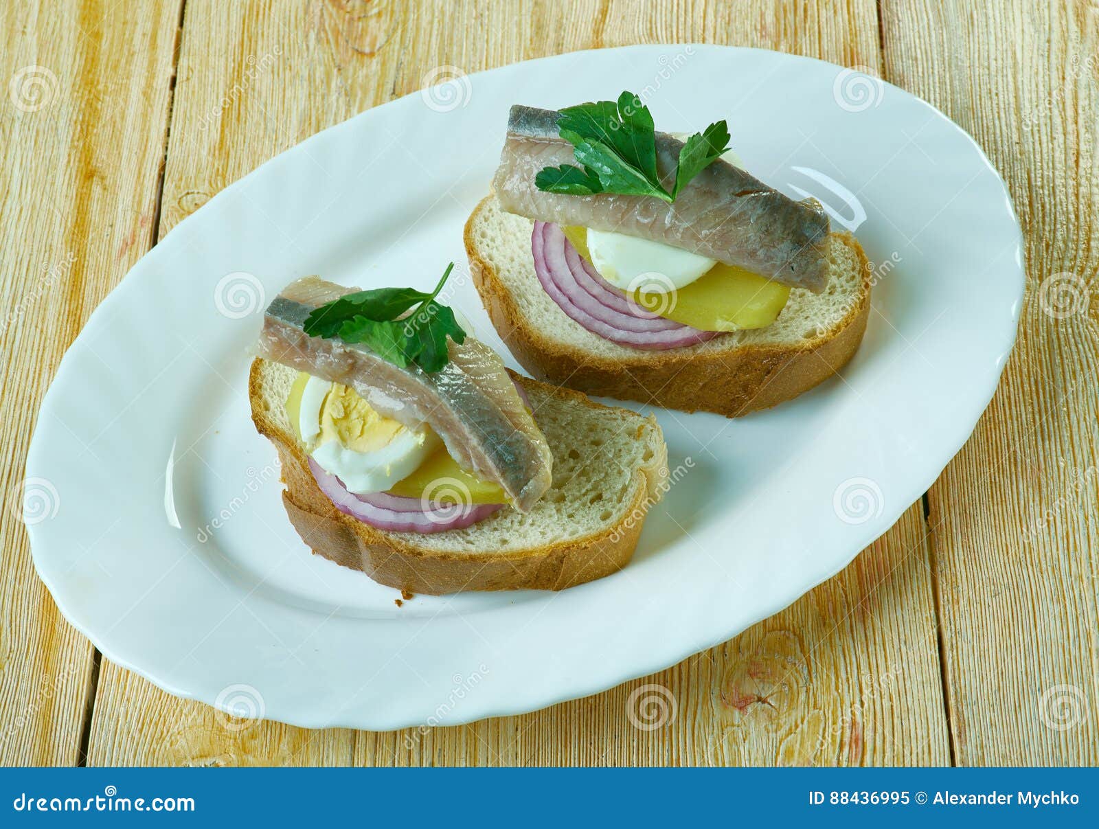 Marinated Fish Canapes stock image. Image of eating, marinated - 88436995
