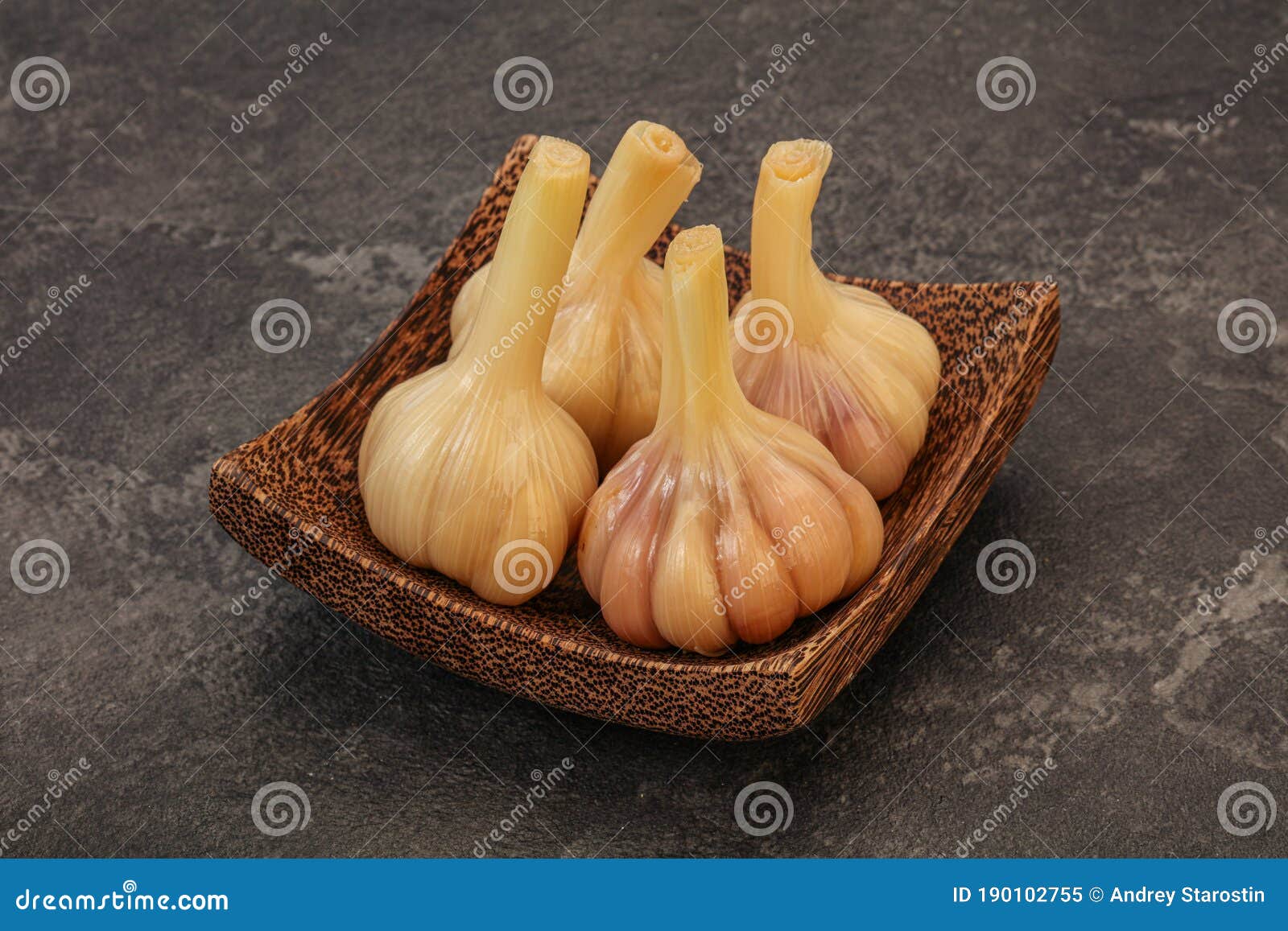 Marinated Garlic in the Bowl Stock Image - Image of nutrition ...